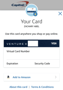 How to populate a Capital One Virtual card number prior to card arrival ...