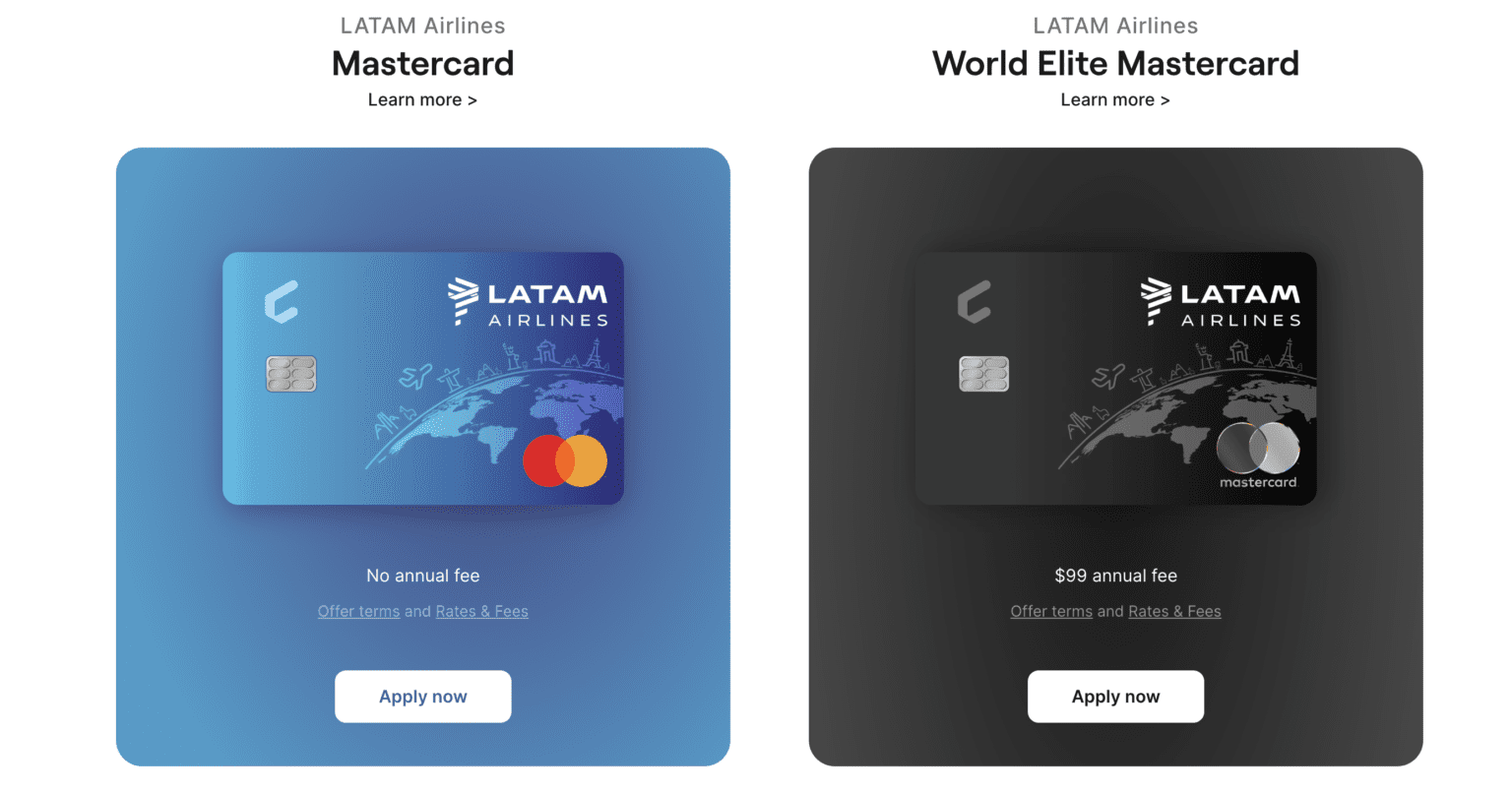 Cardless releases 2 LATAM cobranded credit cards - Monkey Miles