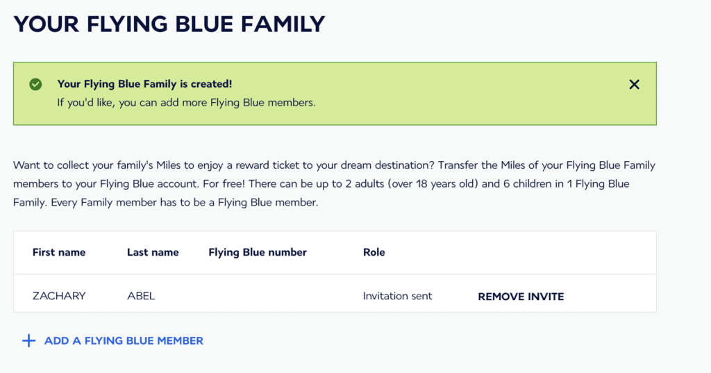 How combine Flying Blue Miles with a Flying Blue Family Account ( Air ...