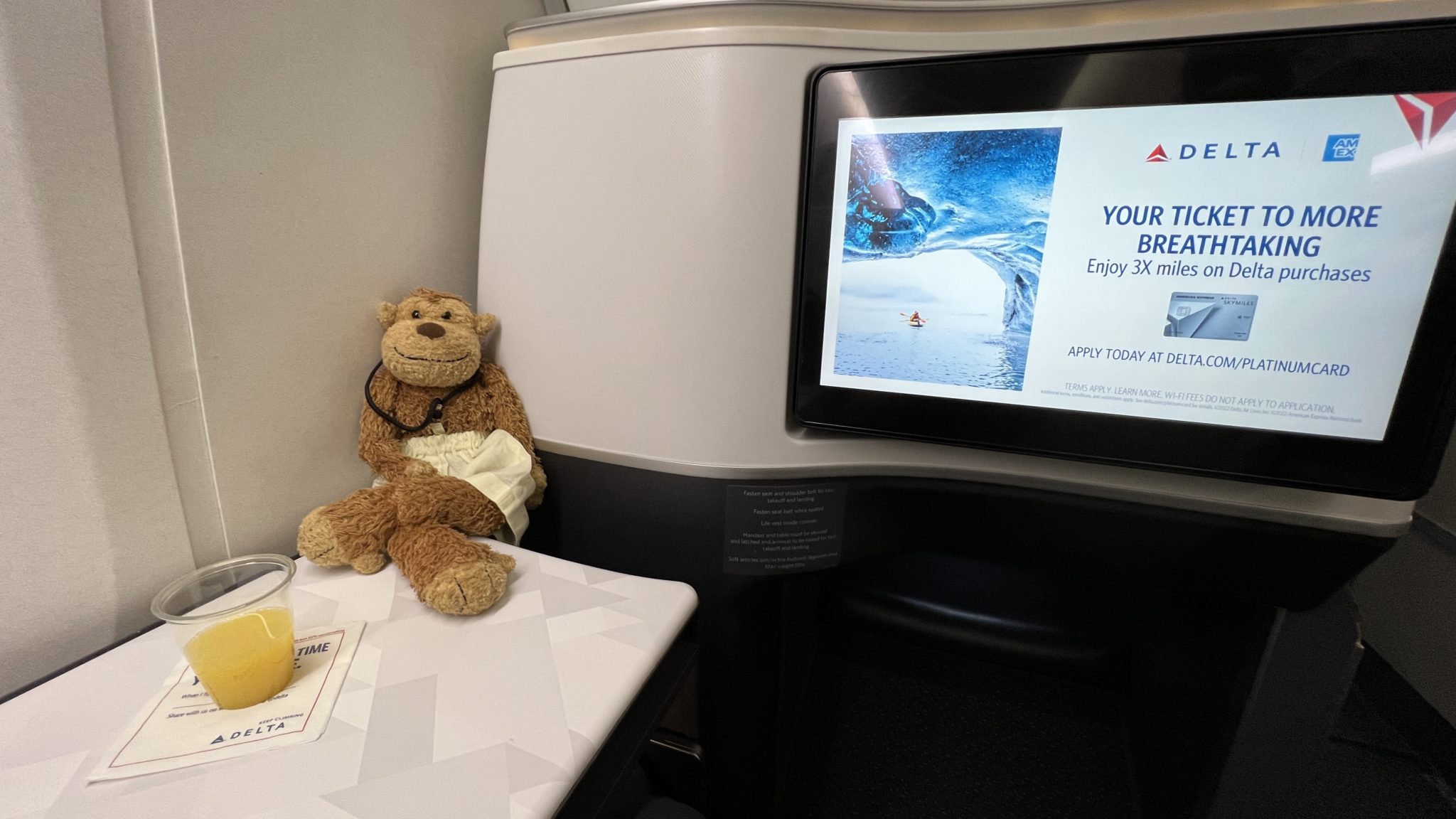 Delta One Business Class Review 767-400 London to Atlanta - Monkey Miles