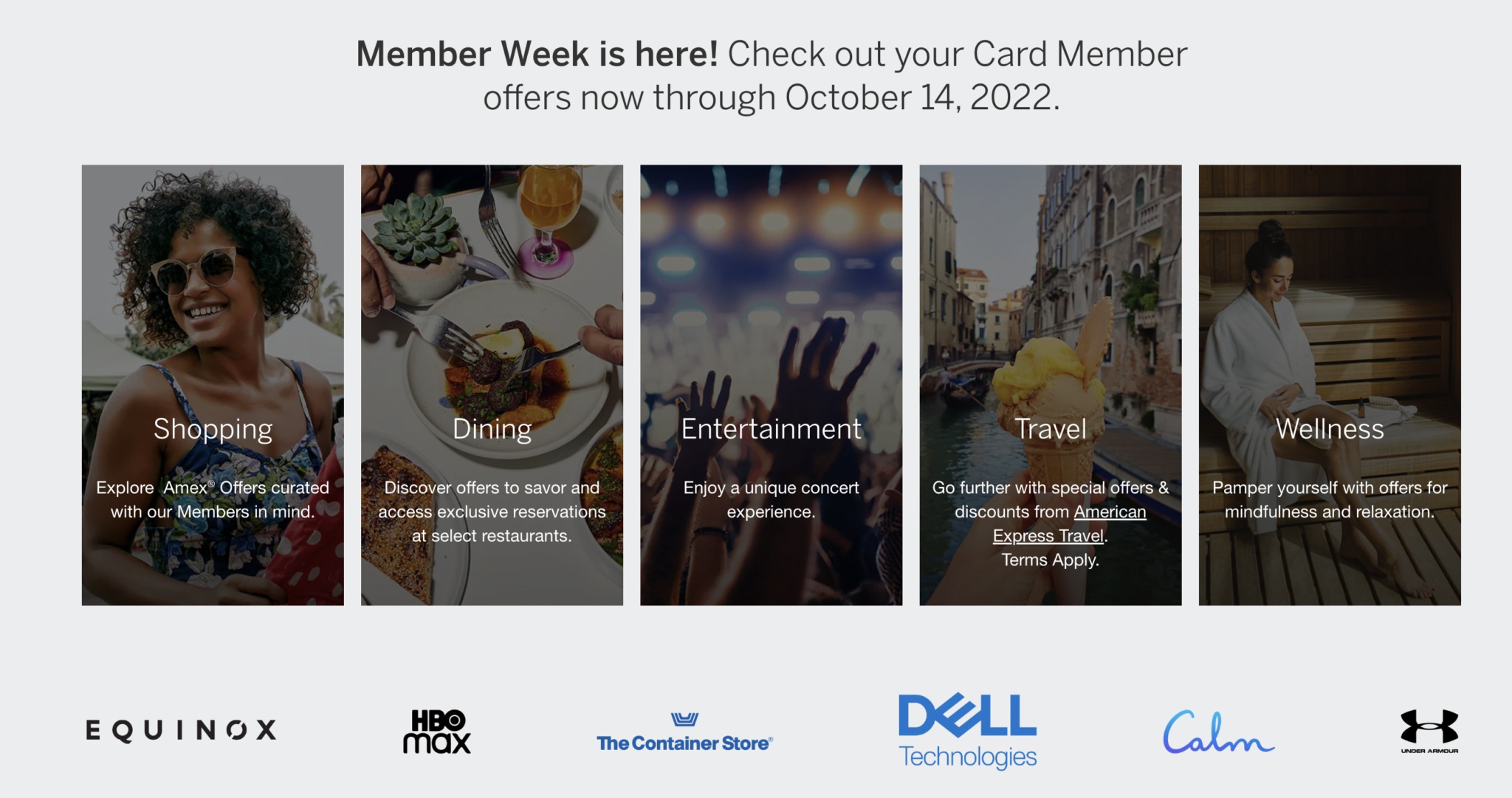 Check your American Express Member Week Offers - great deals from Dell ...