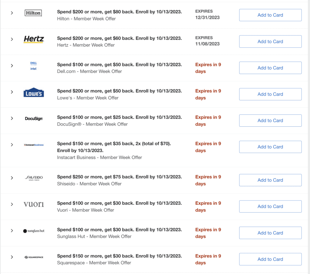 Check your American Express Member Week Offers - great deals from Dell ...