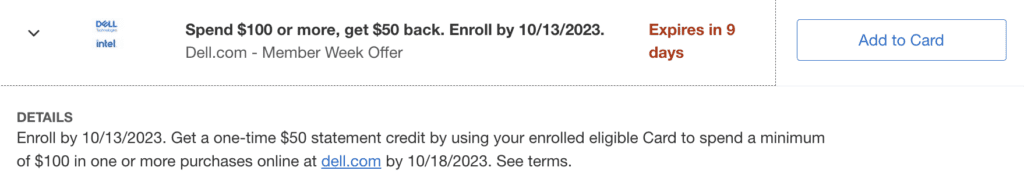 Check your American Express Member Week Offers - great deals from Dell ...