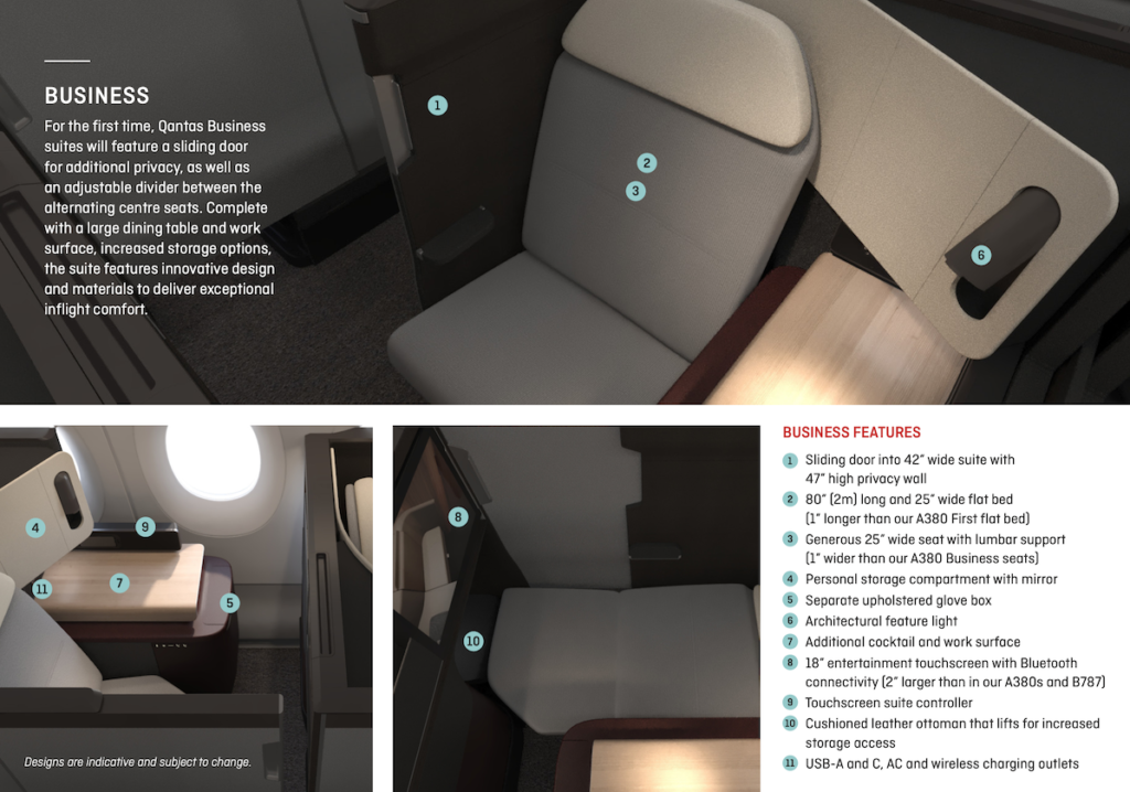 Revealed: New Qantas Business Class A350 - Monkey Miles