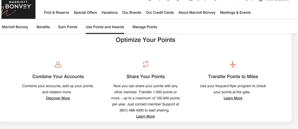 How to transfer Marriott Bonvoy Points to another account - Monkey Miles