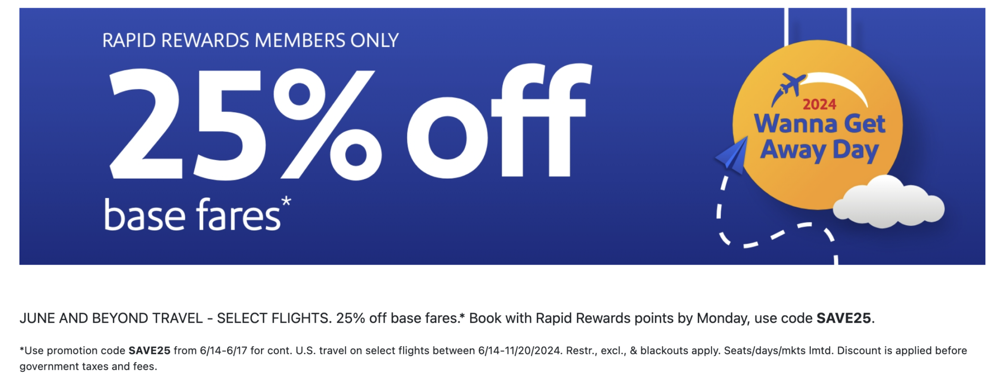 Southwest Promo - get a 2 month companion pass after one roundtrip ...