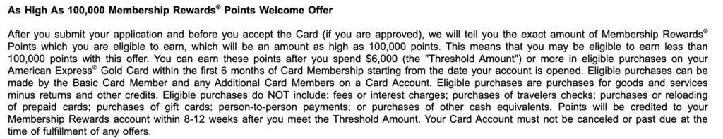 New Language on Amex Welcome Offers ( You may earn up to offer given ...