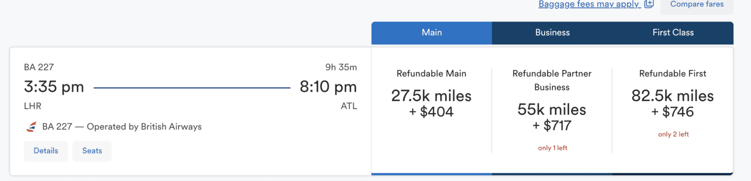 British Airways First Class London to Atlanta aboard the 777-200ER ...